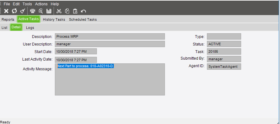 Process MRP Freezes in Next part to process activity - Epicor ERP 10 ...