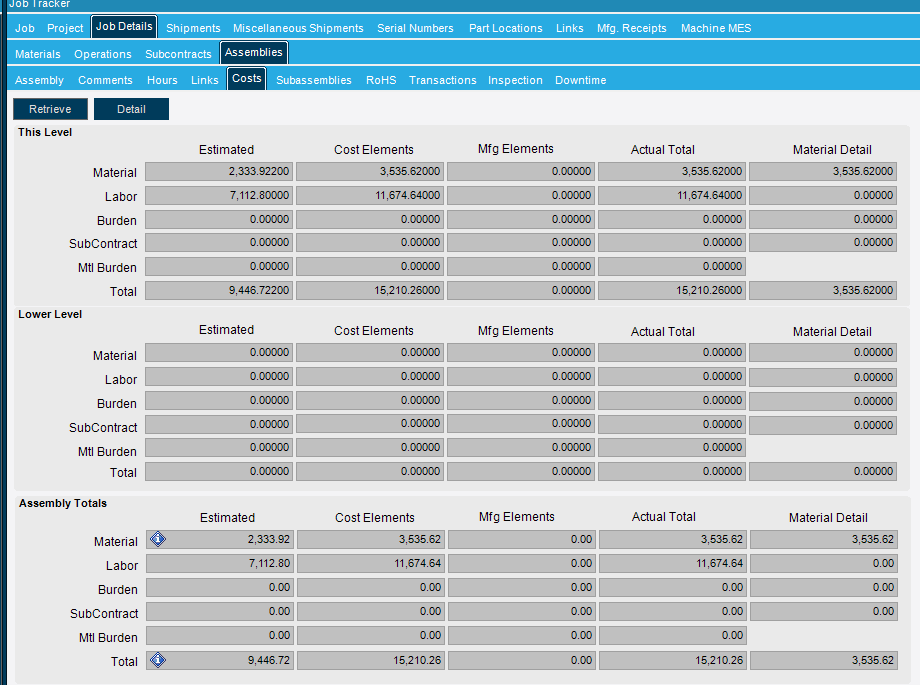 BOM cost calculation question - Epicor ERP 10 - Epicor User Help Forum