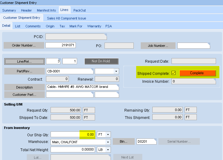 Customer Shipment Entry Stuck - Epicor ERP 10 - Epicor User Help Forum