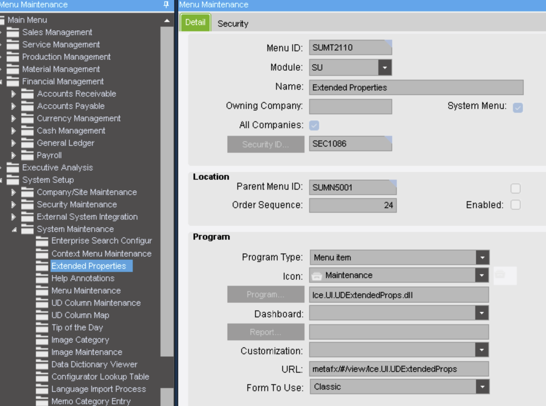 Extended Properties & UD Column Maintenance missing and cannot be ...