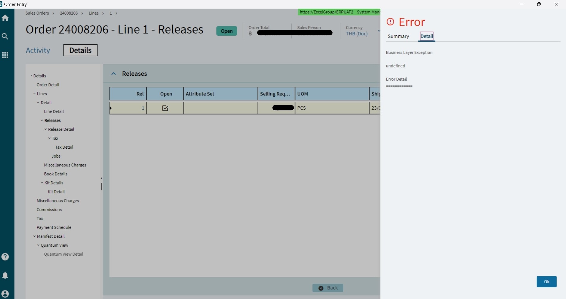Error: Business Layer Exception undefined on Kinetic - Kinetic ERP - Epicor User Help Forum