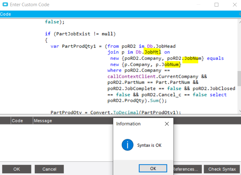 Bpm Linq With Ud Table Epicor Erp 10 Epicor User Help Forum 