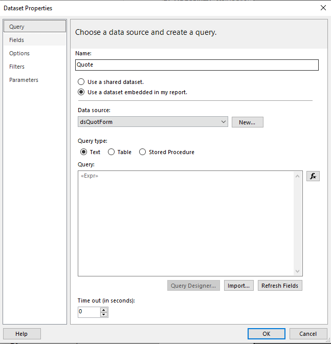 Reports, MS Report Builder, DataSource, and Query Designer - Kinetic ...