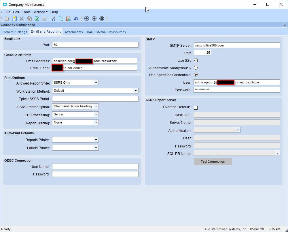 SMTP Configuration in E10.1 - Epicor ERP 10 - Epicor User Help Forum