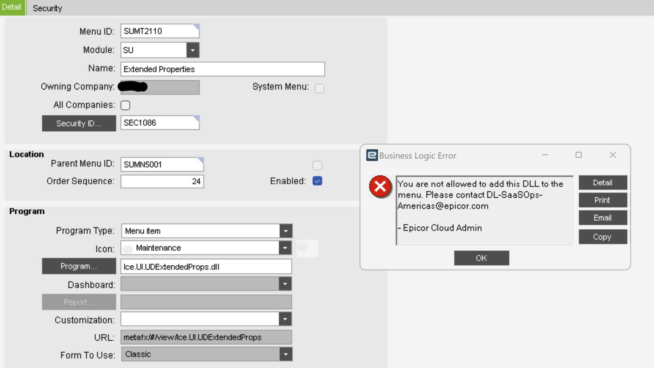 Extended Properties & UD Column Maintenance missing and cannot be ...