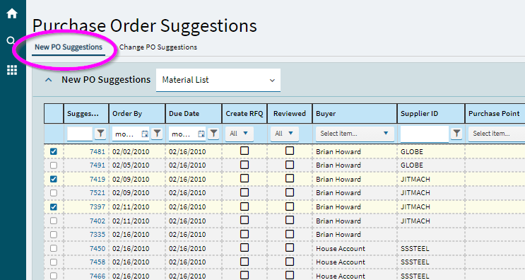 OPINIONS WANTED: New PO Suggestions vs Change PO Suggestions? - Page 2 - Kinetic ERP - Epicor ...
