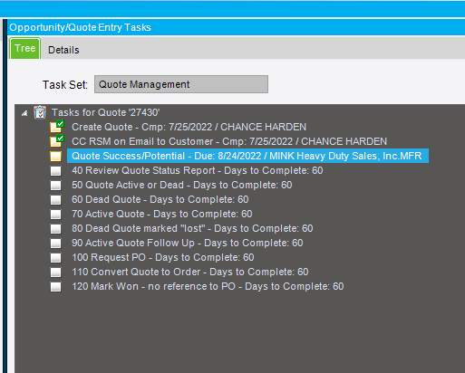 Updating a Task Set - Epicor ERP 10 - Epicor User Help Forum