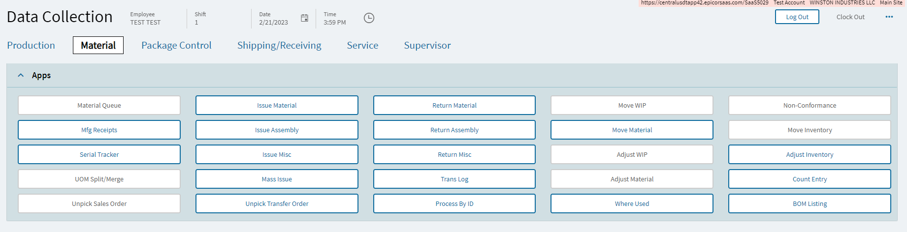 Account Security Settings are Controlling Employee Access in MES - Kinetic ERP - Epicor User ...
