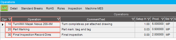Backflush std cycle time for operations on job level - Epicor ERP 10 ...