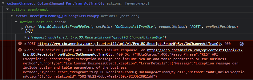 Detecting BPM Raise Exception - Kinetic ERP - Epicor User Help Forum