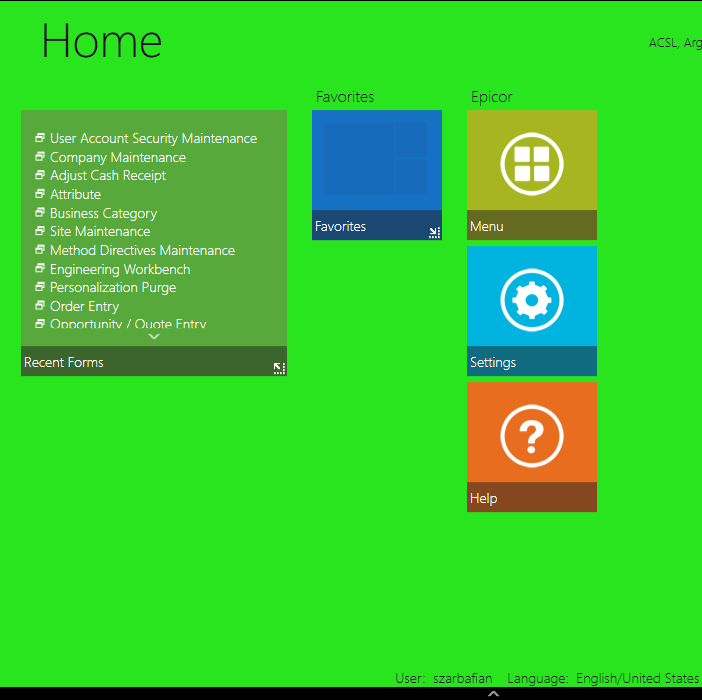Changing Background Color of home in Epicor - Epicor ERP 10 - Epicor User Help Forum