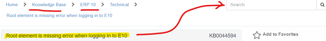 Root element is missing - Epicor ERP 10 - Epicor User Help Forum