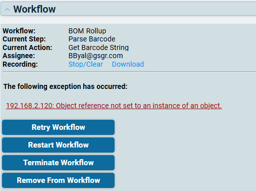 ECM Barcode Scan Not Working - Object reference not set to an instance ...