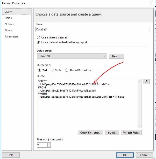 Report Builder DataSet Query - Epicor ERP 10 - Epicor User Help Forum