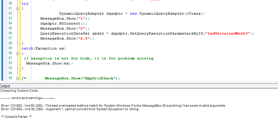 Get Query Execution Parameters By Id No Longer Working But Not Erroring Either Kinetic Erp