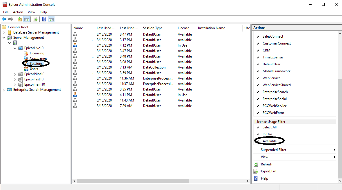 User Session Log Report - Epicor ERP 10 - Epicor User Help Forum