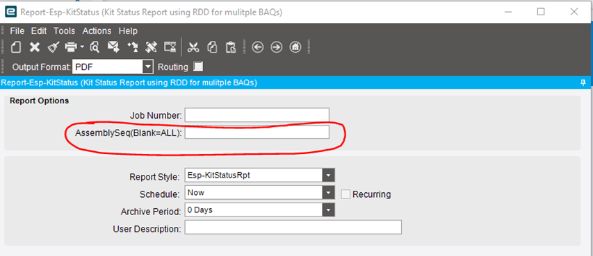 BAQ Report using RDD Criteria Prompt doesn't work after converting to ... BAQ Report using RDD Criteria Prompt doesn't work after converting to ...