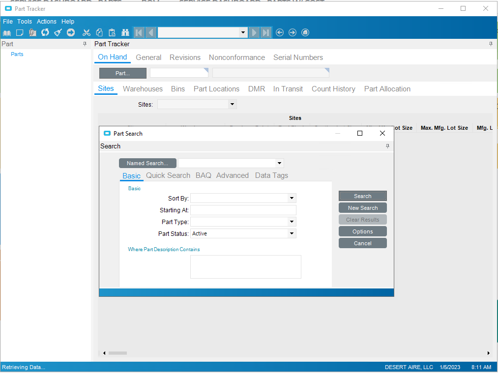 Creating a Part Search for BAQ - Epicor ERP 10 - Epicor User Help Forum
