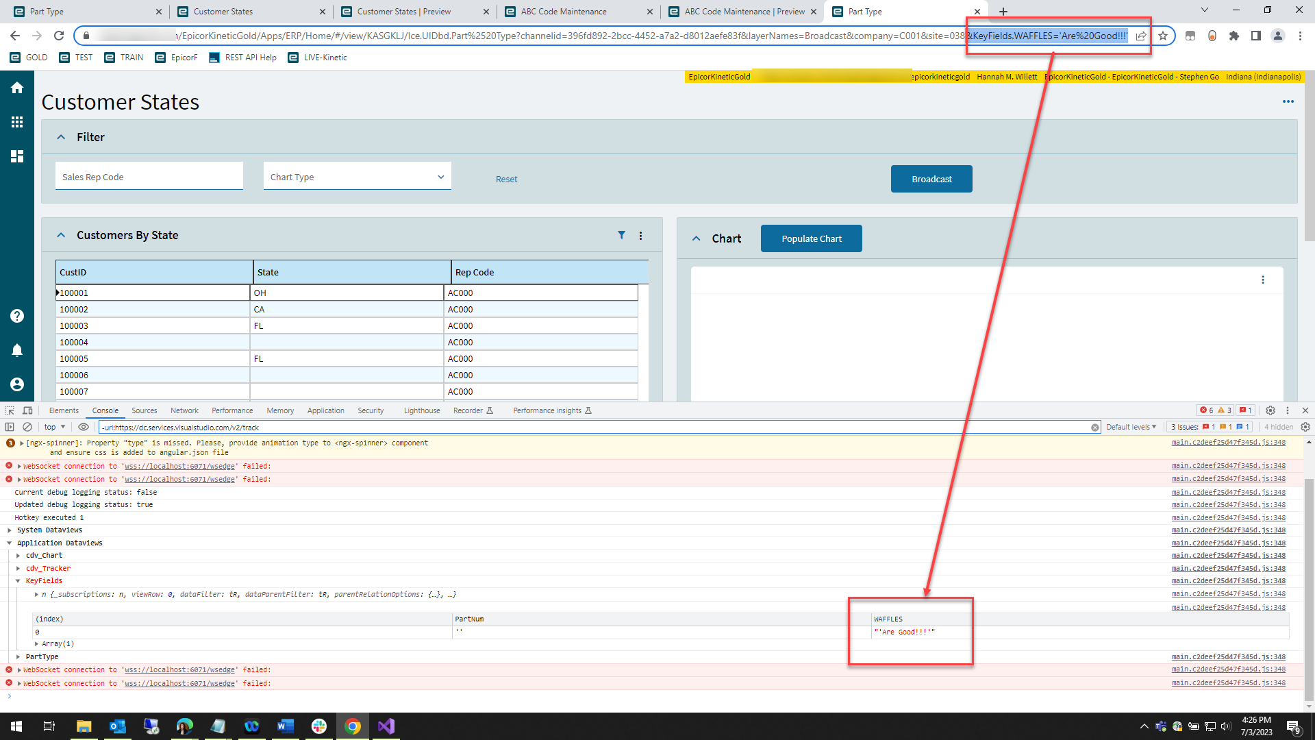 Rest launch Kinetic Dashboard with filter value - Kinetic ERP - Epicor ...
