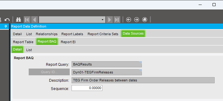 Trying to create SSRS Report the "new way" instead of BAQ report ...