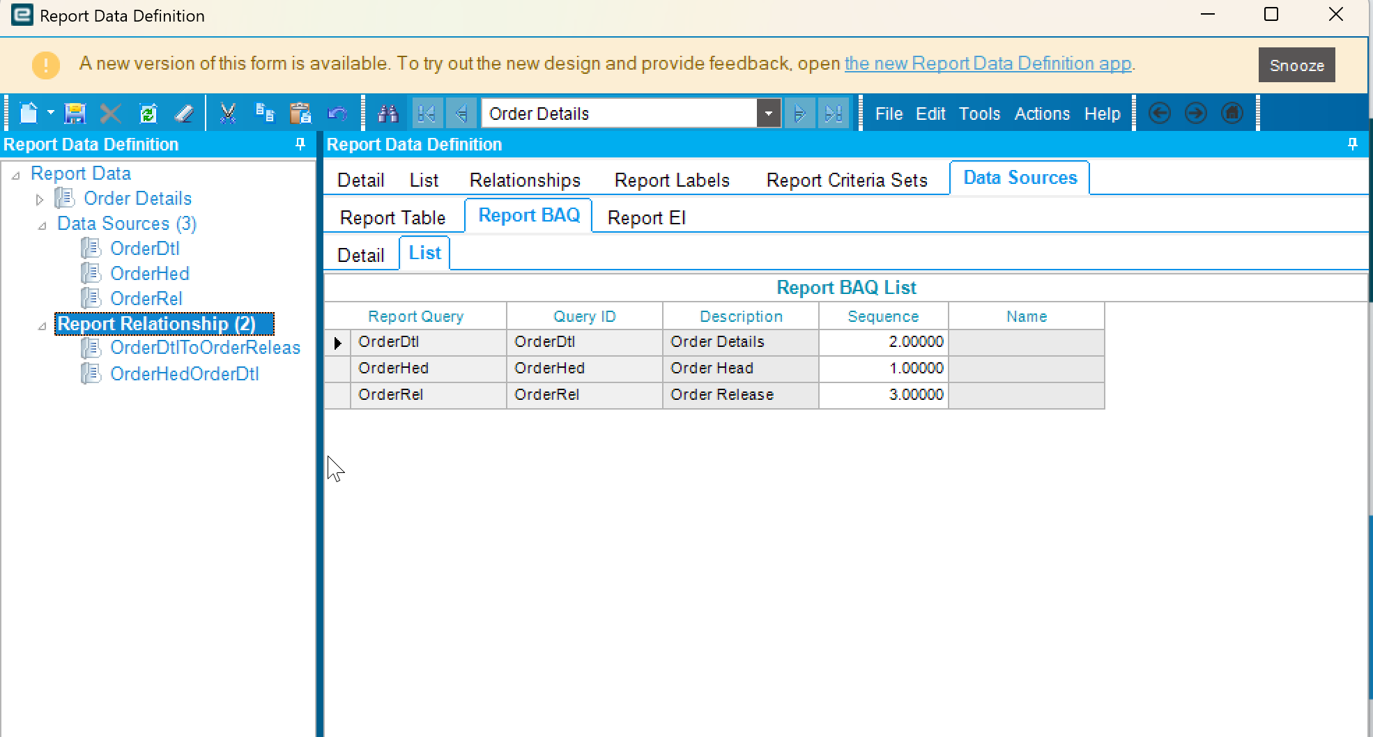 Creating SSRS from 3 BAQs - Kinetic ERP - Epicor User Help Forum