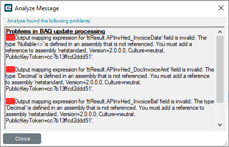 Updatable BAQ - Problems in BAQ Update Processing - Epicor ERP 10 - Epicor User Help Forum