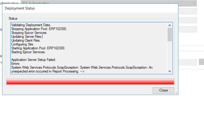 Application Server Setup Failed - Epicor ERP 10 - Epicor User Help Forum