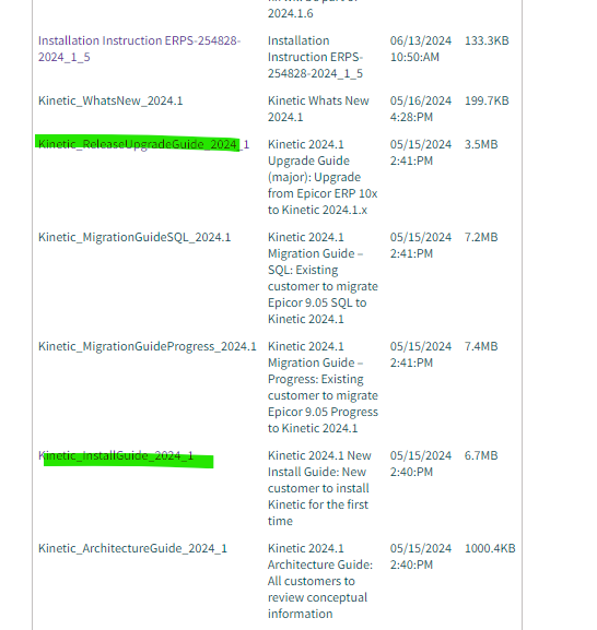 Epicor ERP Implementation User Guide 2024.1? - Kinetic ERP - Epicor User Help Forum