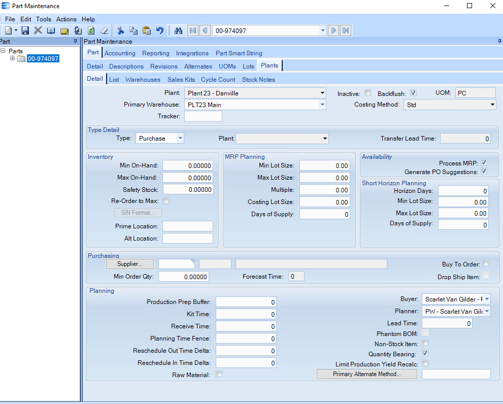 Tracking On Hand MRO part numbers - Epicor ERP 9 - Epicor User Help Forum