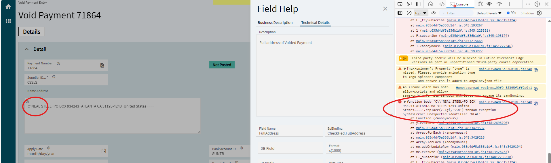 Kinetic and apostrophe - do not mix in AP Void Payment Entry - Kinetic ERP - Epicor User Help Forum