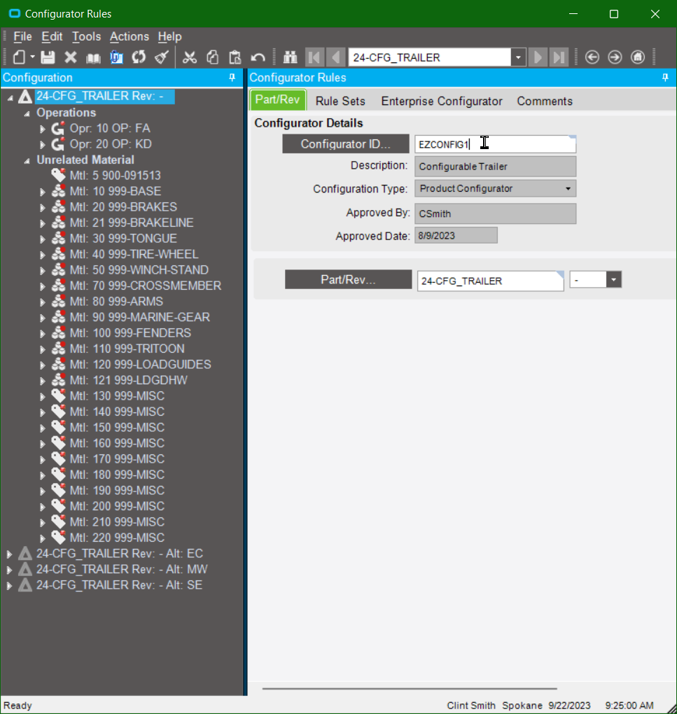 Configure BOM for a part linked to a Configurator - Kinetic ERP - Epicor User Help Forum