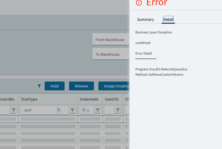 Material Queue Manager Custom - Kinetic ERP - Epicor User Help Forum