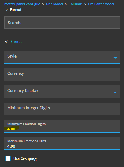 If I want to adjust the QTY Issue and QTY Required columns to 4 decimal places, whereas the ...