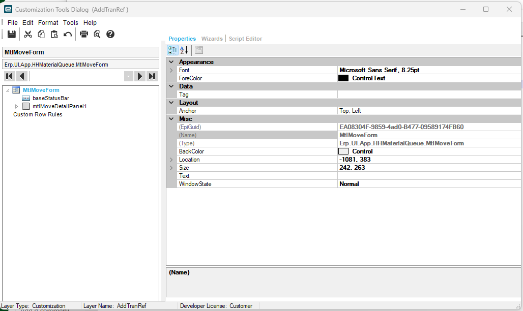 Issues adding Customization to HH menu item - Kinetic ERP - Epicor User ...