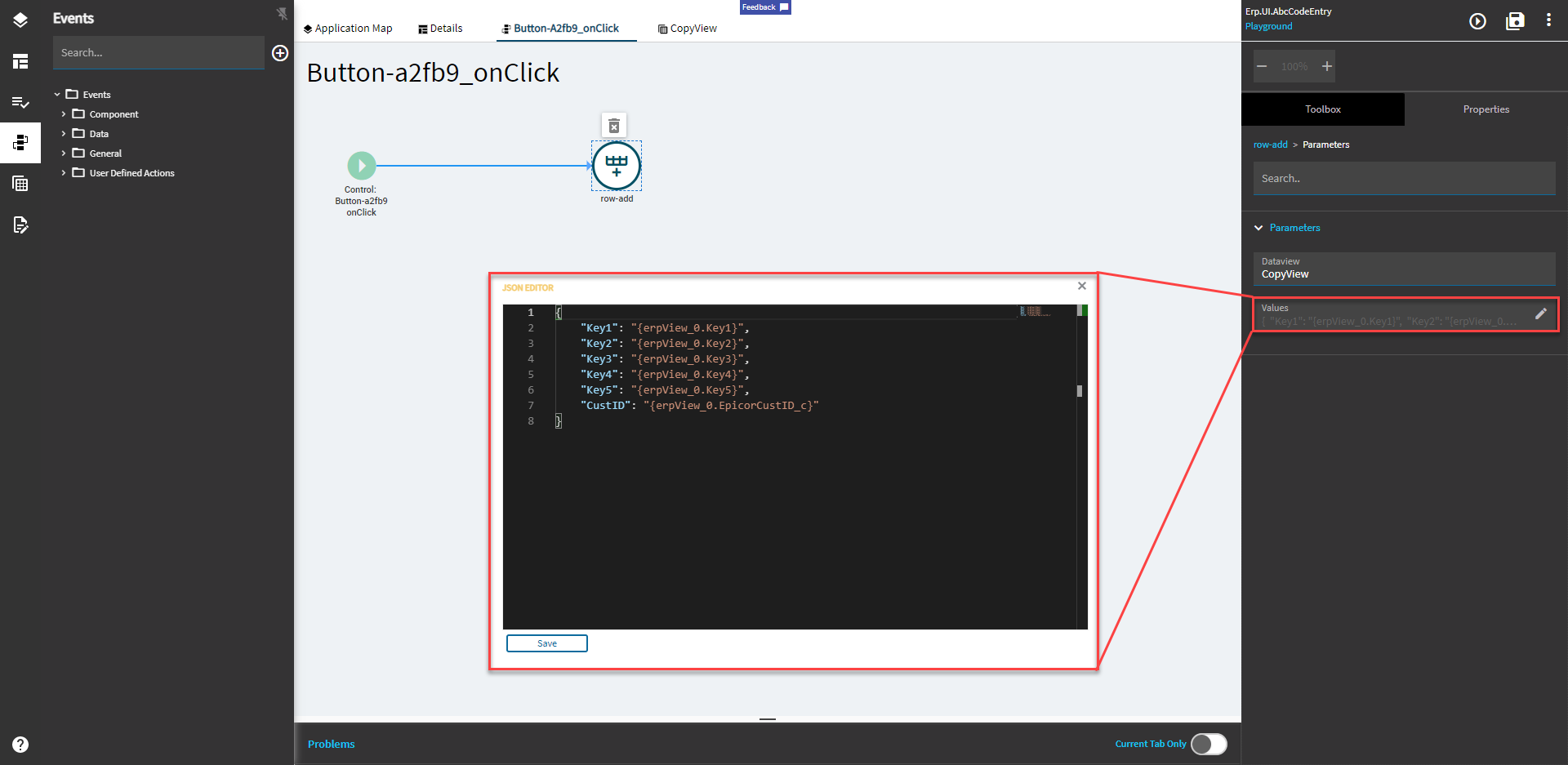 How To Select The Record In The Dataview Grid And Sent To Another Grid In The Kinetic
