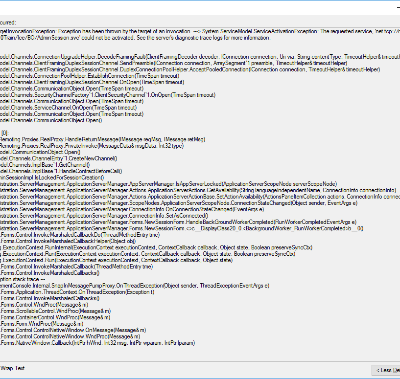 Application connection server manager error - Epicor ERP 10 - Epicor ...