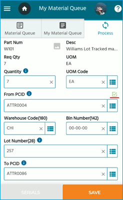 EMWW PCID Material Queue Processing Scan Validation - Kinetic ERP - Epicor User Help Forum