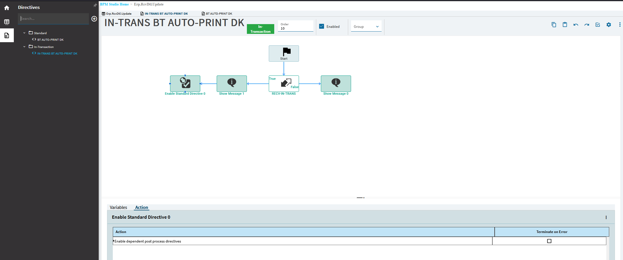 BPM: Linking an in-trans directive to a standard directive - Kinetic ...