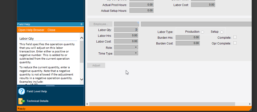 Update labor qty on a Backflush operation - Epicor ERP 10 - Epicor User ...