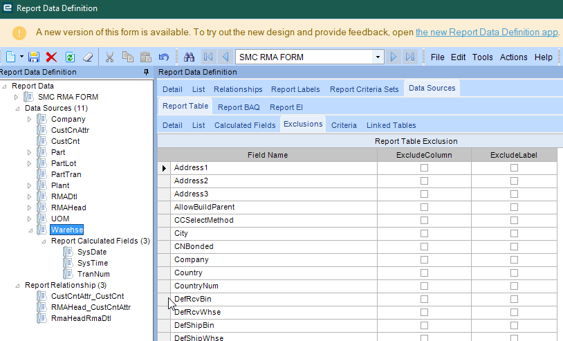 Reference built-in tables in RDD without relationships? - Kinetic ERP ...