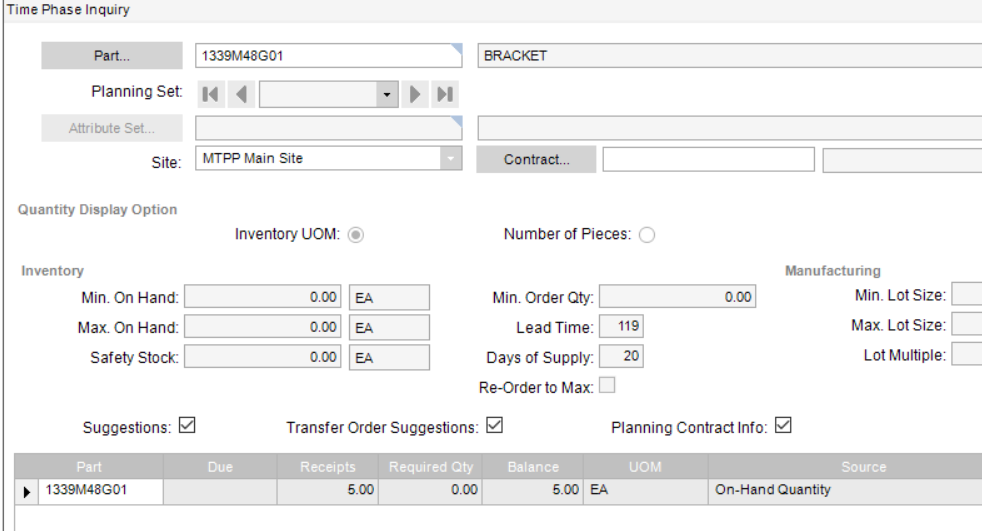 Time Phase Inquiry BAQ - #45 by KayleenHC - Epicor ERP 10 - Epicor User ...