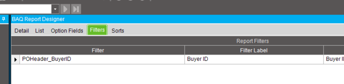 Customization field of BAQ Report in Menu maintenance - Kinetic ERP ...