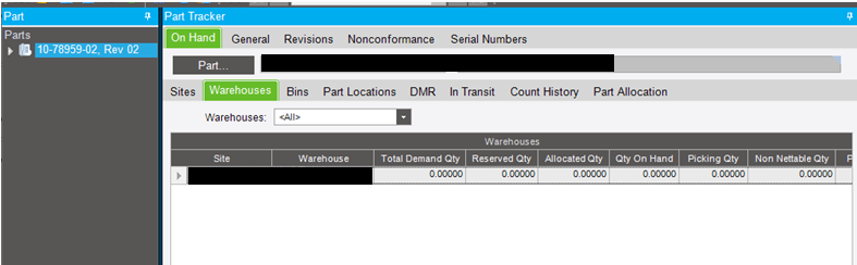 Part On qty different in Part Tracker and Stock Status due to future ...
