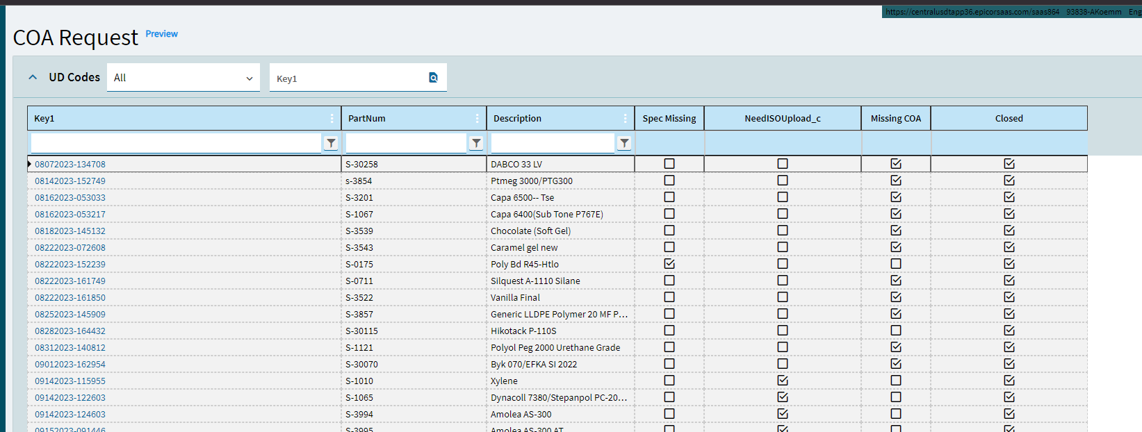 UD fields Not showing filtering options in gridview - Kinetic ERP - Epicor User Help Forum