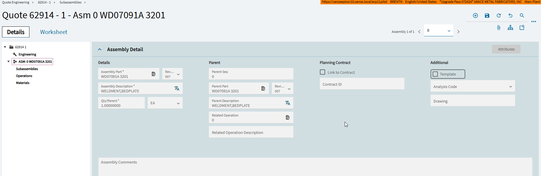 Quote Engineering Button in Quote Entry - Kinetic ERP - Epicor User ...