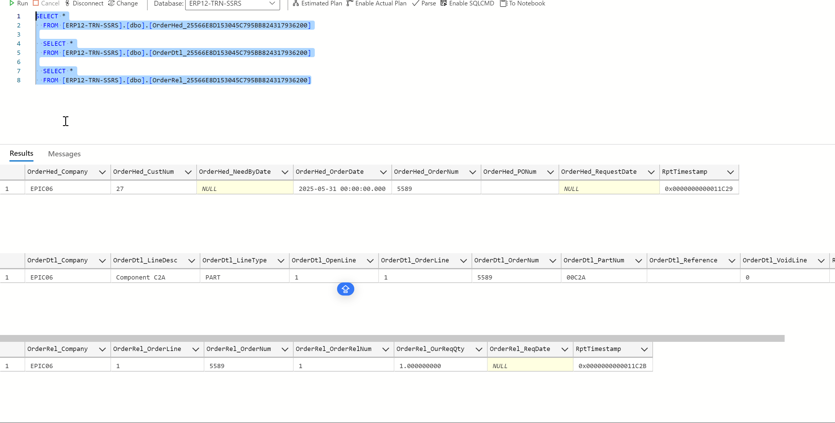 Creating SSRS from 3 BAQs - Kinetic ERP - Epicor User Help Forum