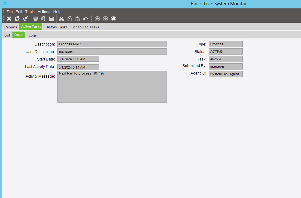 Process MRP Randomly Stuck - Epicor ERP 10 - Epicor User Help Forum