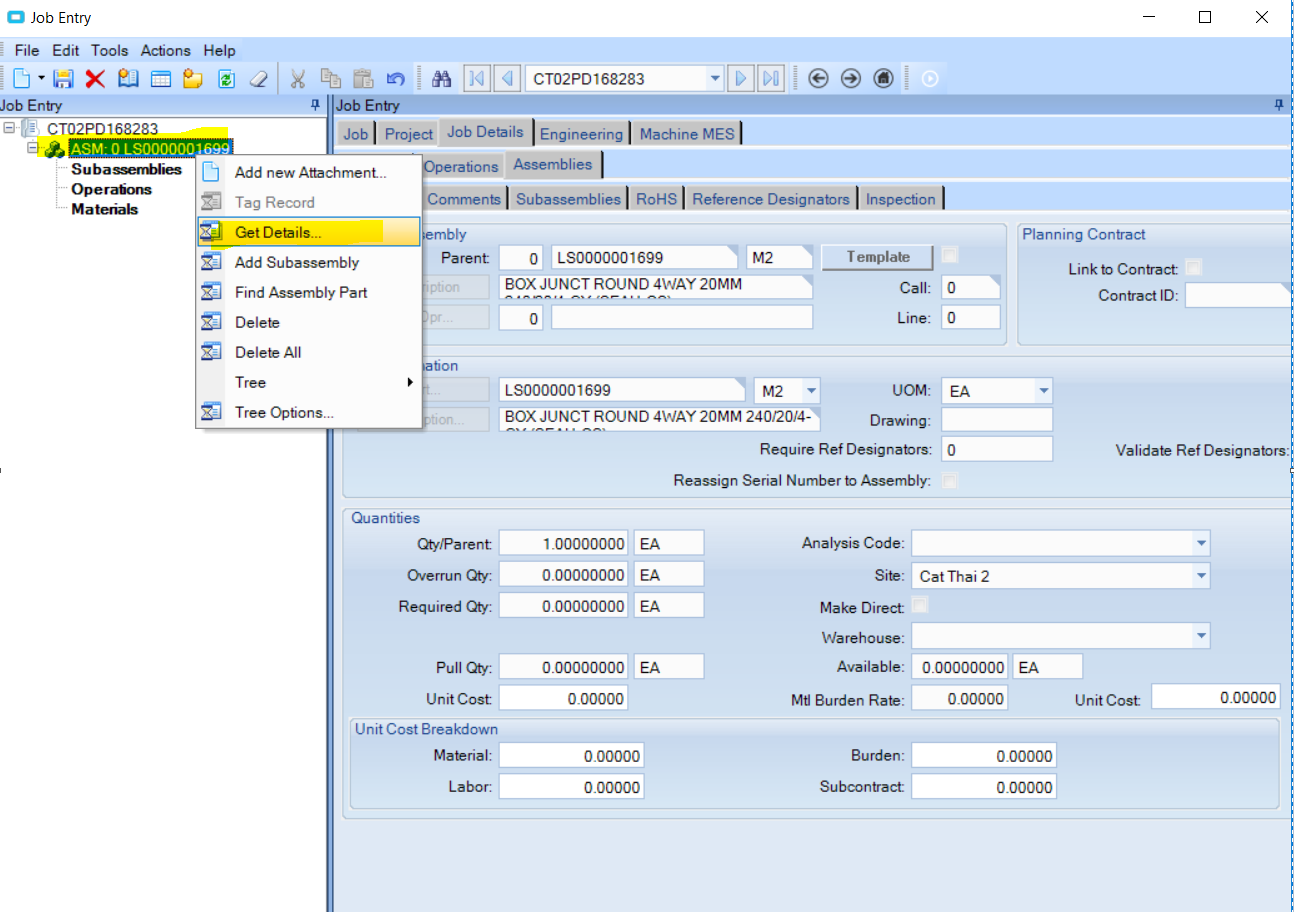 How to default value in all JobOper with OpCode = "INJ" when executing ...