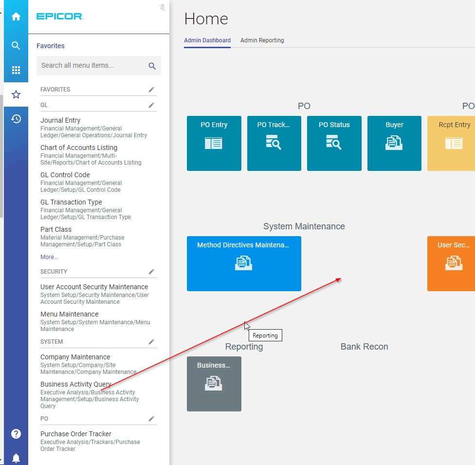 Kinetic Home Page - Drag and drop functionality? - Epicor ERP 10 - Epicor User Help Forum
