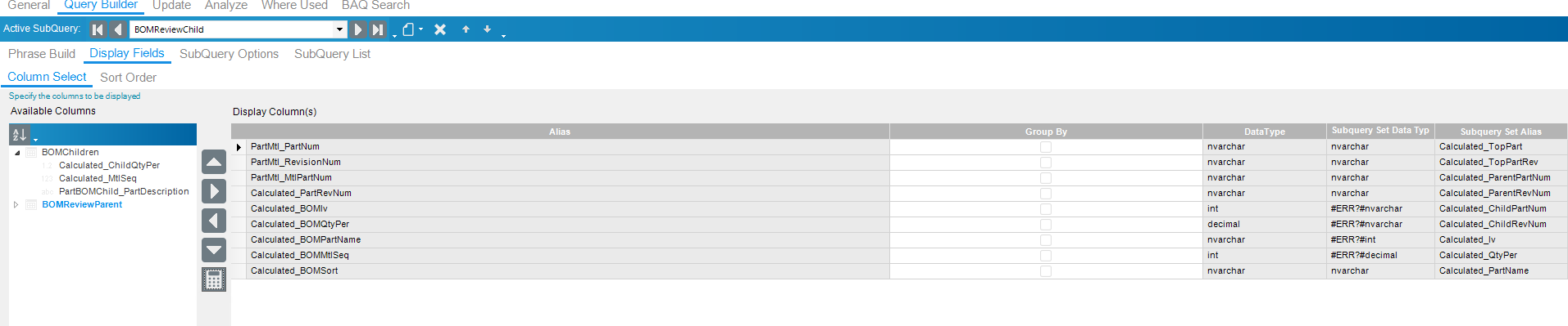 Merge Duplicate Rows Or Remove Them In Recursive Baq 31 By Anthonymattice Epicor Erp 10